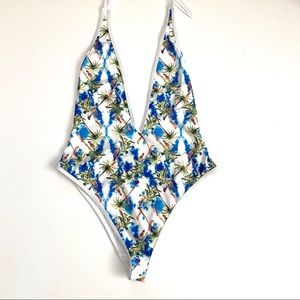 ASOS | Swim | Deep V Neck One Piece Swimsuit | Poshmark